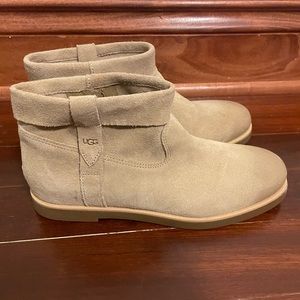 UGG | Shoes | Ugg Womens Josephine Fold Over Cuff Boots Beige Suede ...